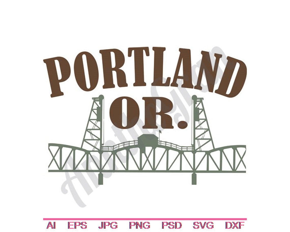 Portland Hawthorne Bridge - Svg, Dxf, Eps, Png, Jpg, Vector Art ...