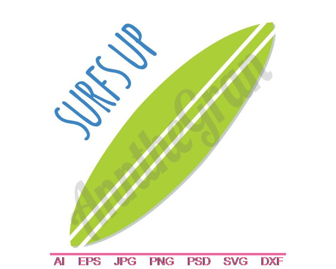 Surfboard Svg, Dxf, Eps, Png, Jpg, Vector Art, Clipart, Cut File ...