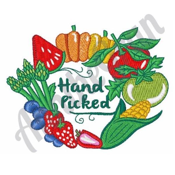 Machine Embroidery Vegetables - Etsy