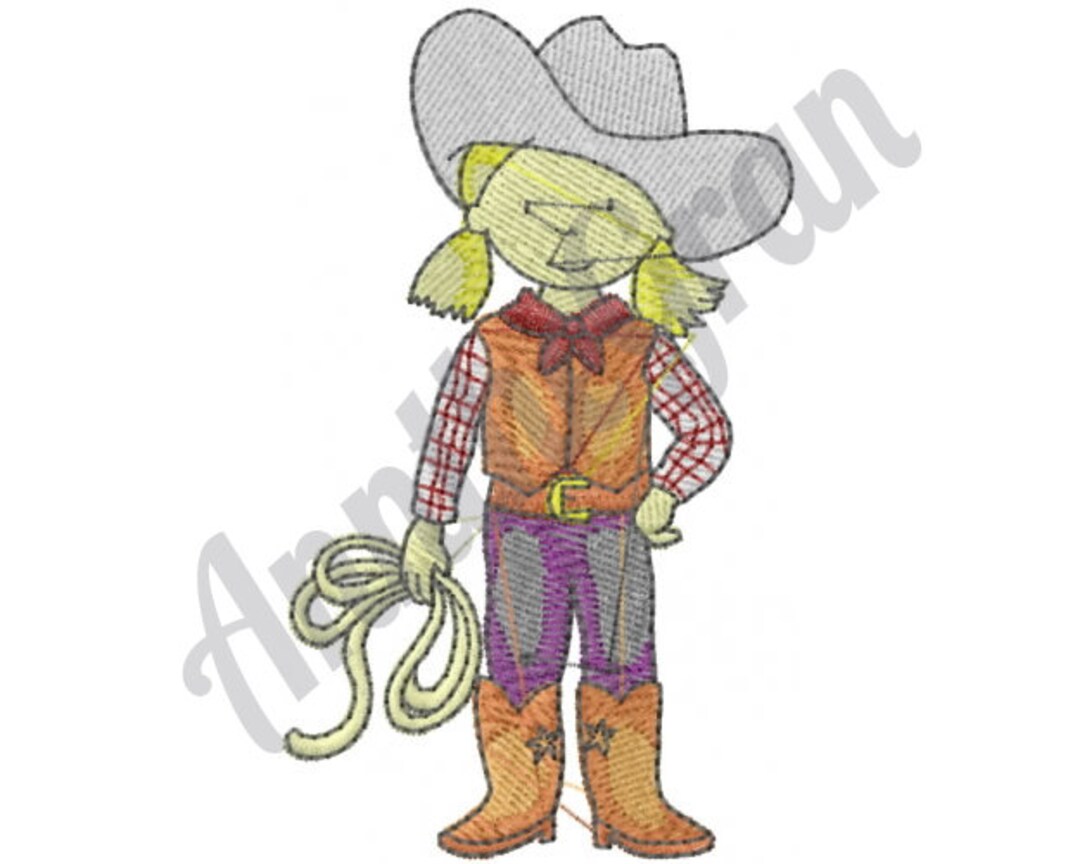 Rodeo Girl Machine Embroidery Design, Cowgirl, Western - Etsy