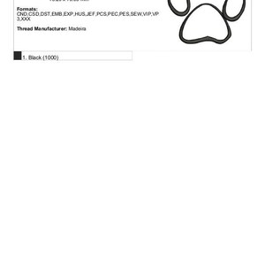 Dog Paw - Machine Embroidery Design. Dog Pawprints Embroidery Pattern ...