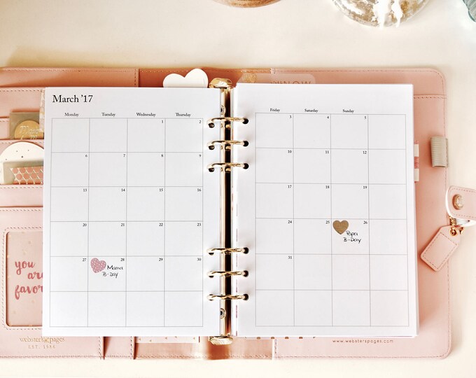 NEW 2023 A5 for Filofax Printable Monthly Planner Inserts - Etsy.de