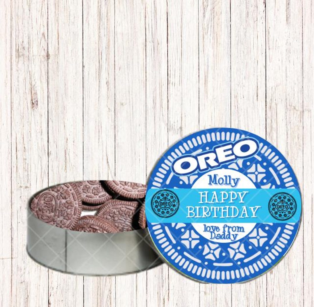 Personalised Oreo Metal Tin Filled With Oreo's Great Birthday ...