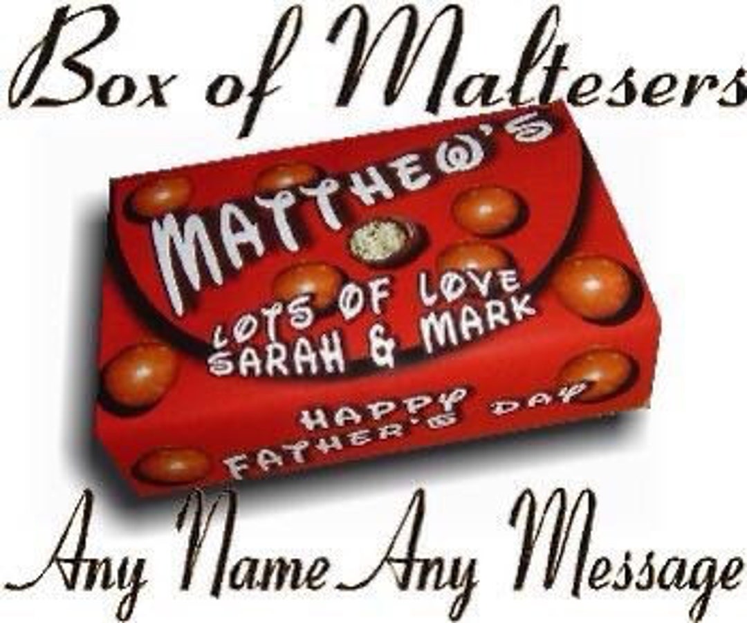 Malteser Box Personalised Wrapper Father's Day Birthday Valentines ...