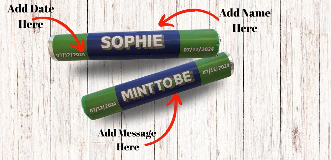 Digital Personalised Polo Mint Sweets Wrapper Editable in Canva - Etsy