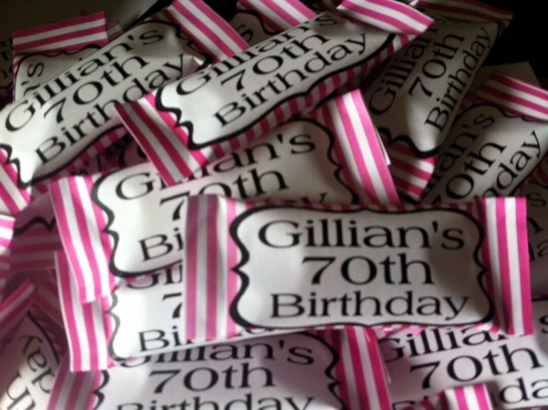 200 X Personalised Sweets Any Colour Available Candy Stripe - Etsy UK