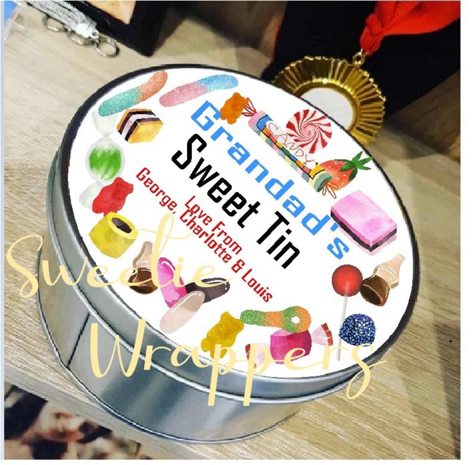 Metal Sweet Tin Box Personalised With Any Message Choice of - Etsy Norway