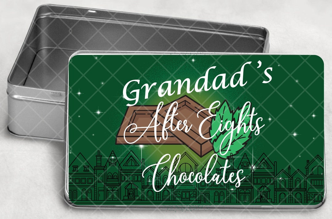 Personalised After Eights Chocolate Tin Any Text Can Be Added - Etsy UK
