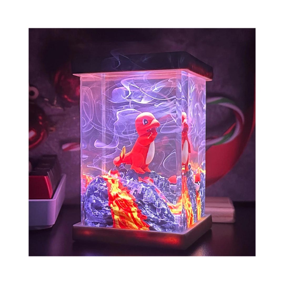 Charmander Pokemon Lamp, Resin Lamp, Pokemon Gift, Custom Night Light ...