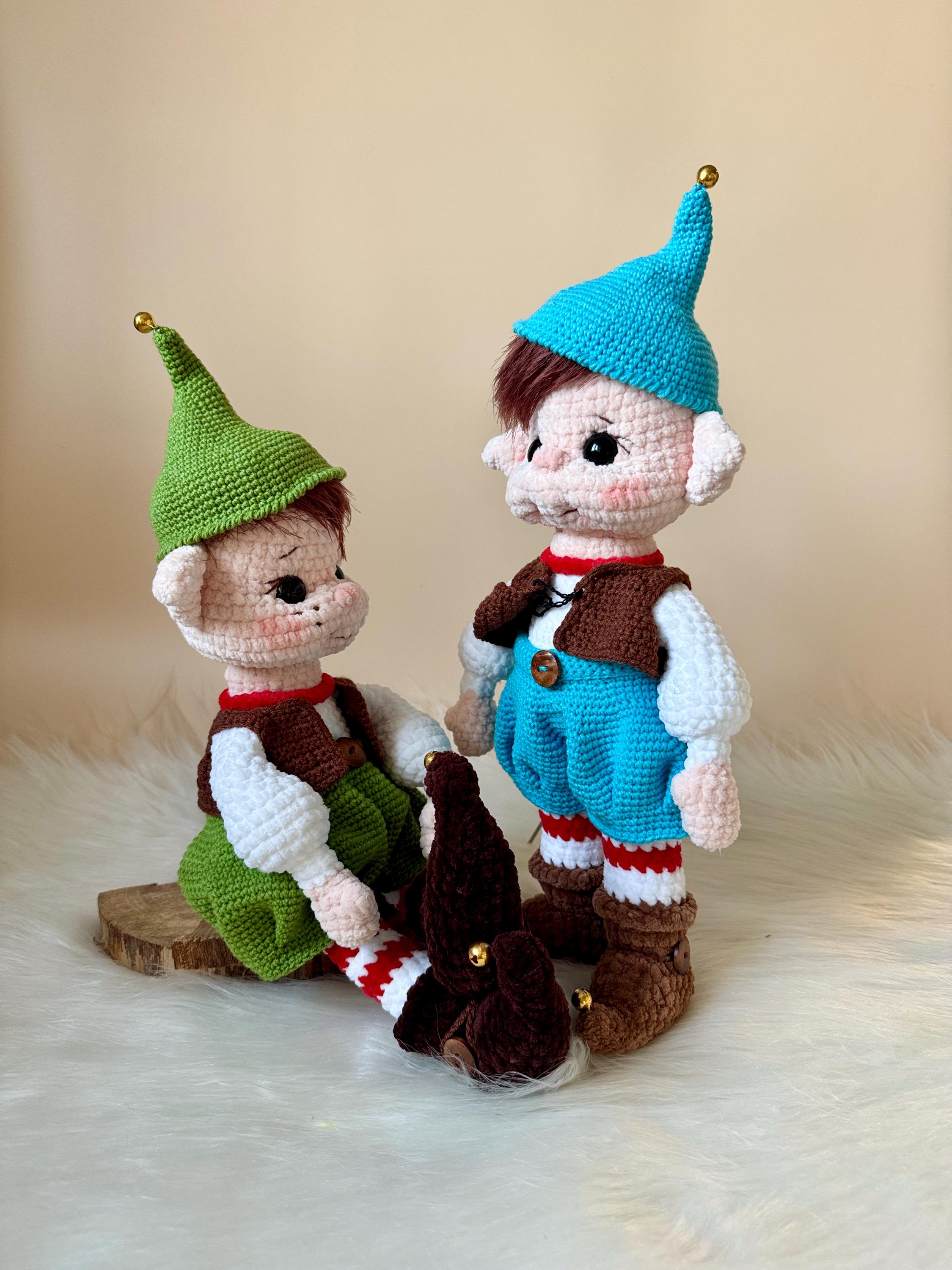Christmas Tree Decoration, Crochet Elf PDF in English and German ...