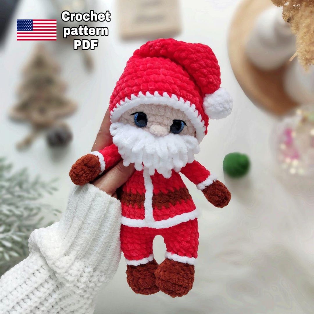 Crochet Santa Pattern PDF Tutorial. Amigurumi Santa Plush - Etsy