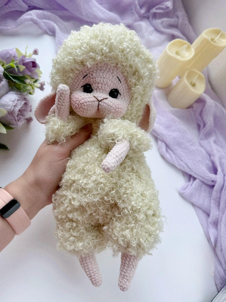 Fluffy Lamb Crochet Pattern, Amigurumi Sheep Toy Tutorial (PDF) Pattern ...