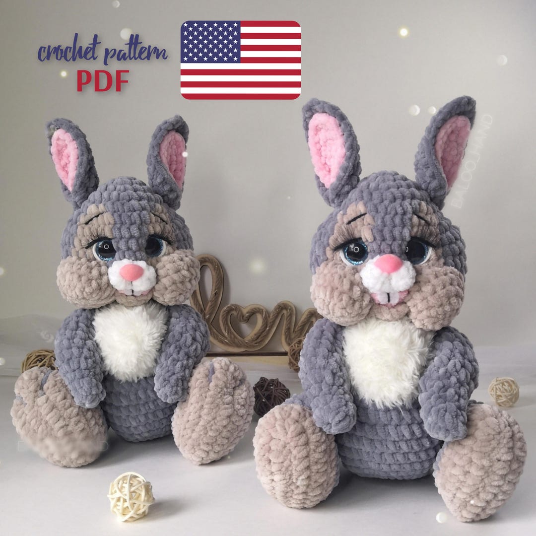 CROCHET PATTERN Larry Rabbit, Amigurumi Larry Rabbit Pdf Tutorial - Etsy