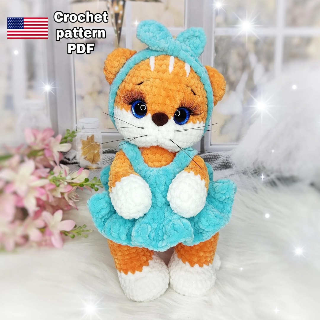 Crochet Cat Pattern PDF Tutorial. Amigurumi Cat Plush. - Etsy