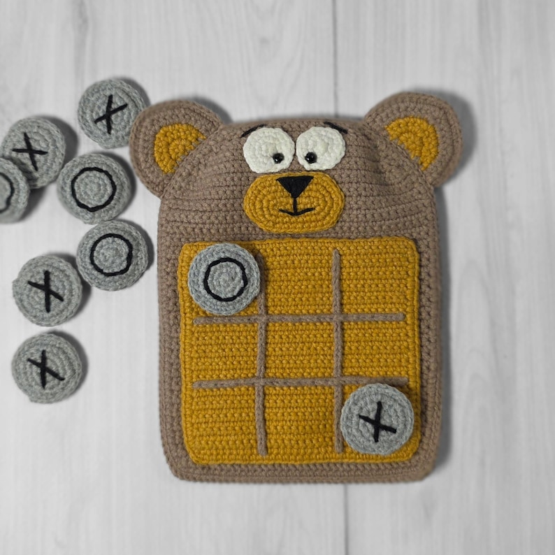 Crochet Bear Tic-tac-toe Pattern: Amigurumi Board Game (PDF Pattern) - Etsy