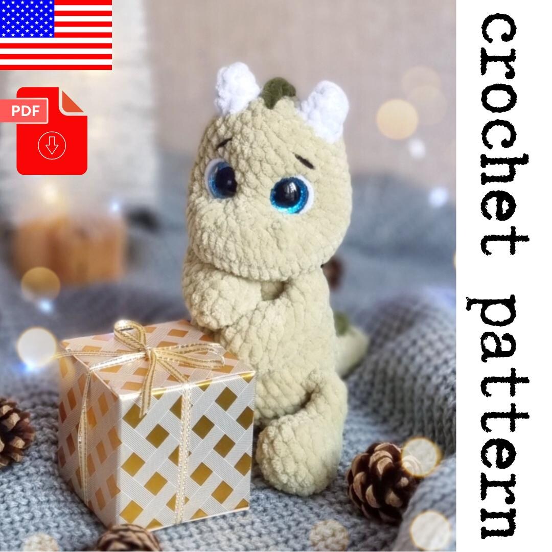 Plush Dragon Crochet Pattern - Printable PDF A Crocheted Toy for Games ...