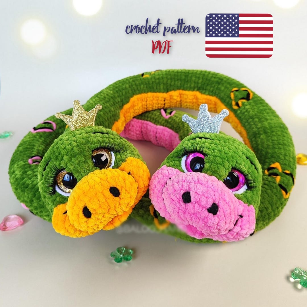 CROCHET PATTERN Royal Snakes, Amigurumi Royal Snakes Pdf Tutorial - Etsy