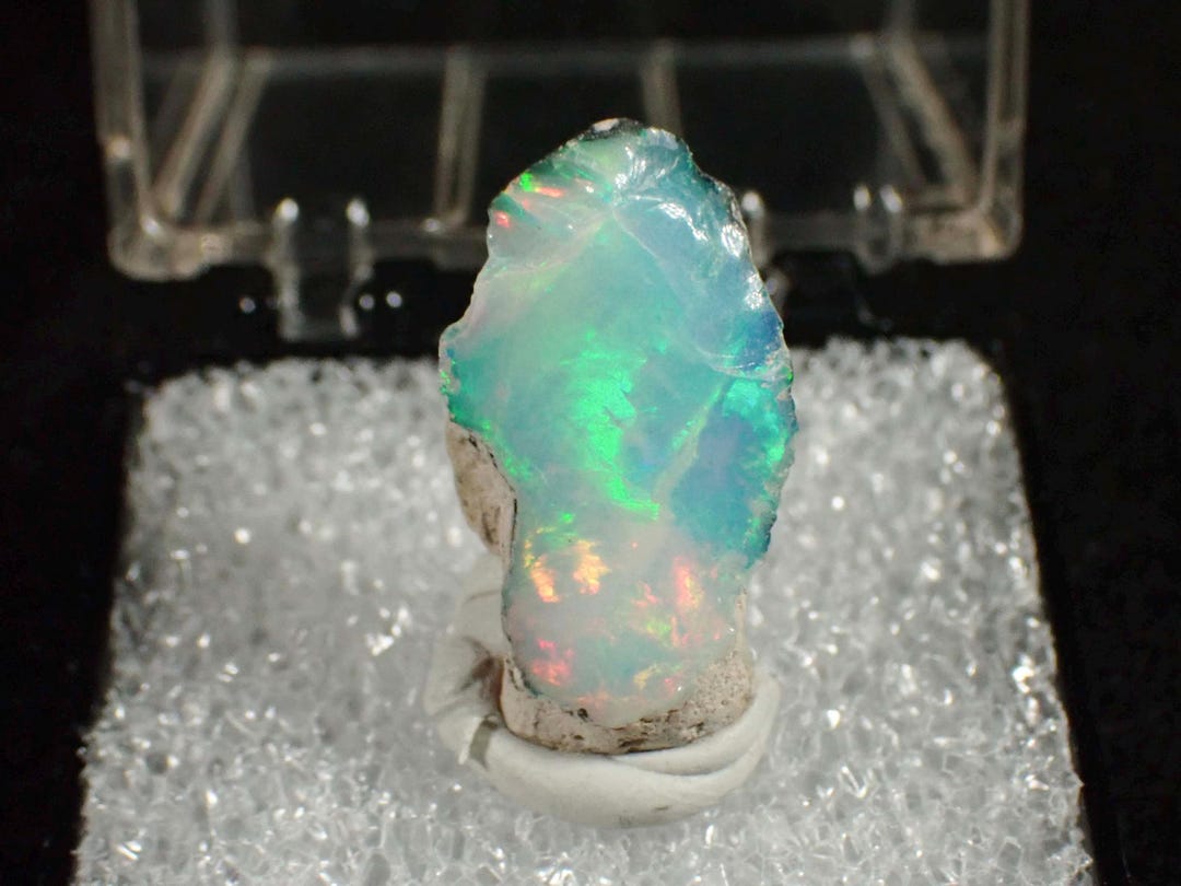 Welo Opal on Matrix From Ethiopia. Gem. Raw. Rough. Play-of-color ...