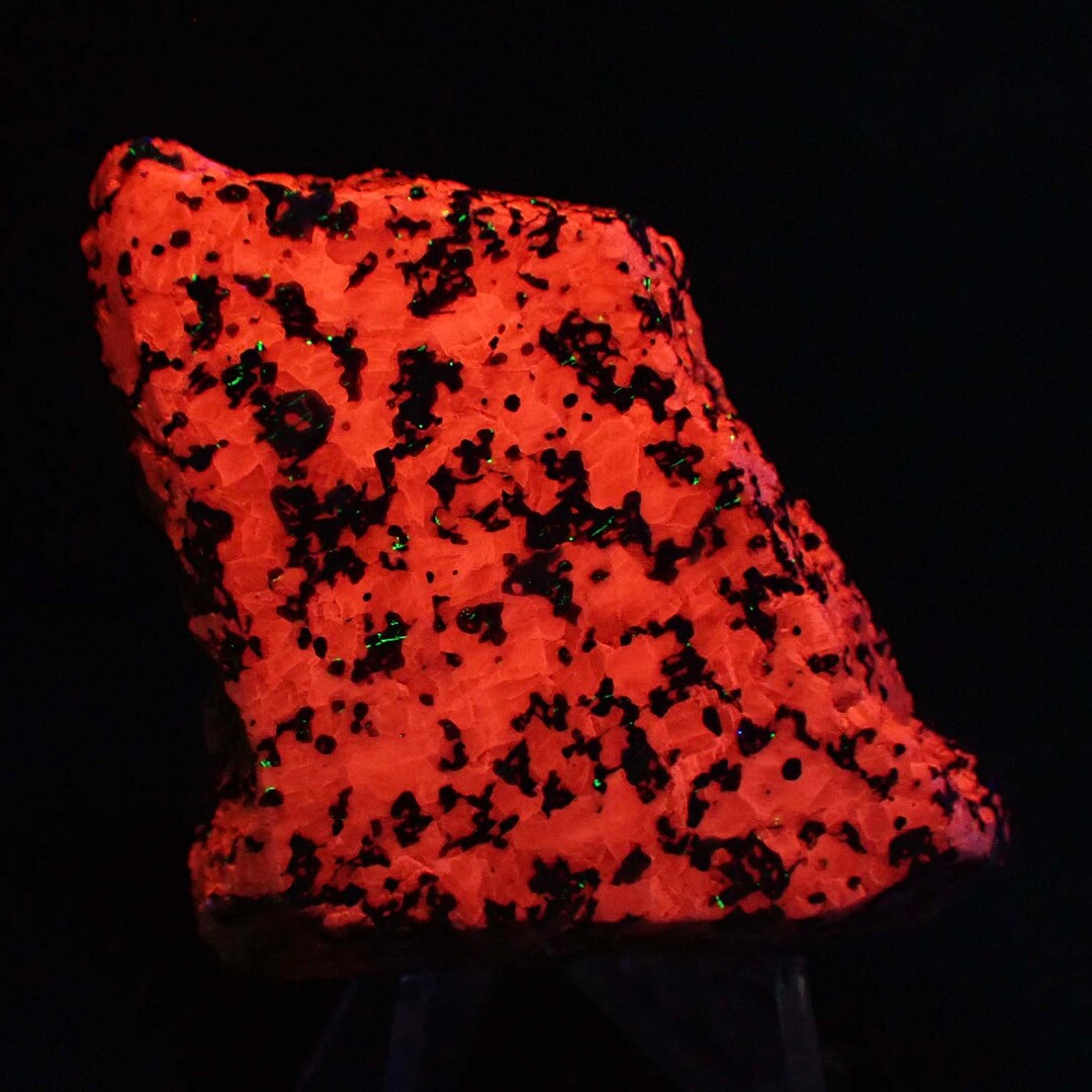 Fluorescent Calcite Slab From New Jersey. Raw. Rough. Mineral Specimen ...