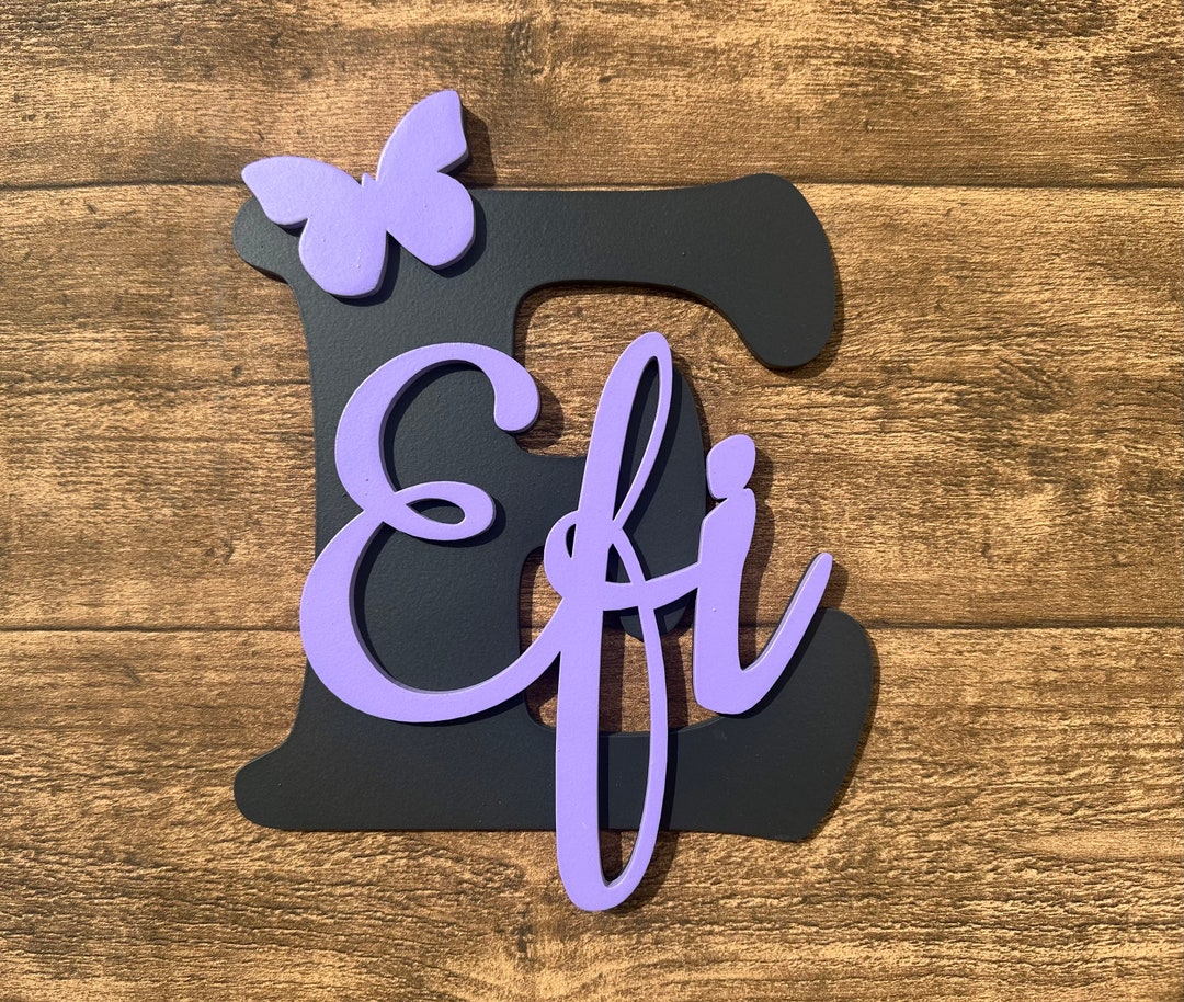 Door Sign Name Plate Children's Room Letter Letter Motif - Etsy