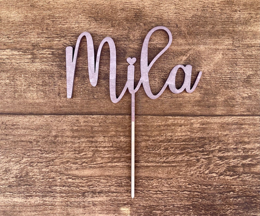 Cake Topper, Cake Topper With Name Made of Wood - Etsy