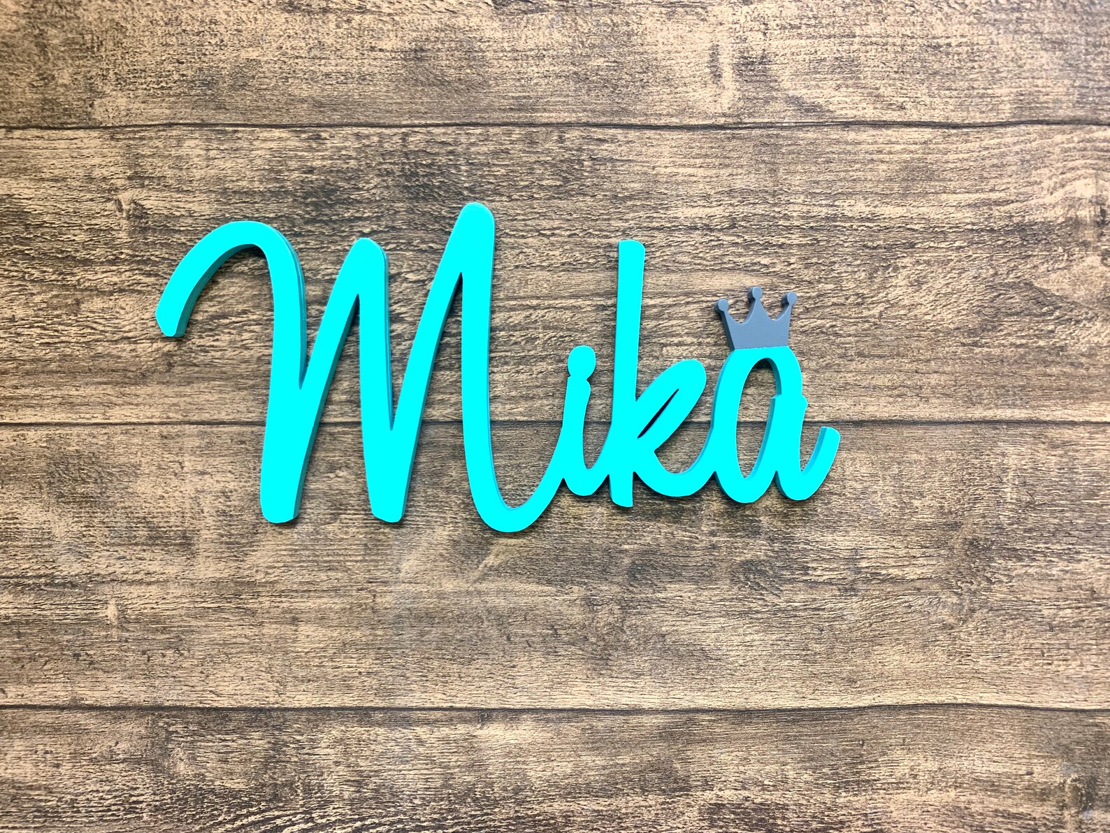 Nameplate lettering desired name with crown mini | Etsy