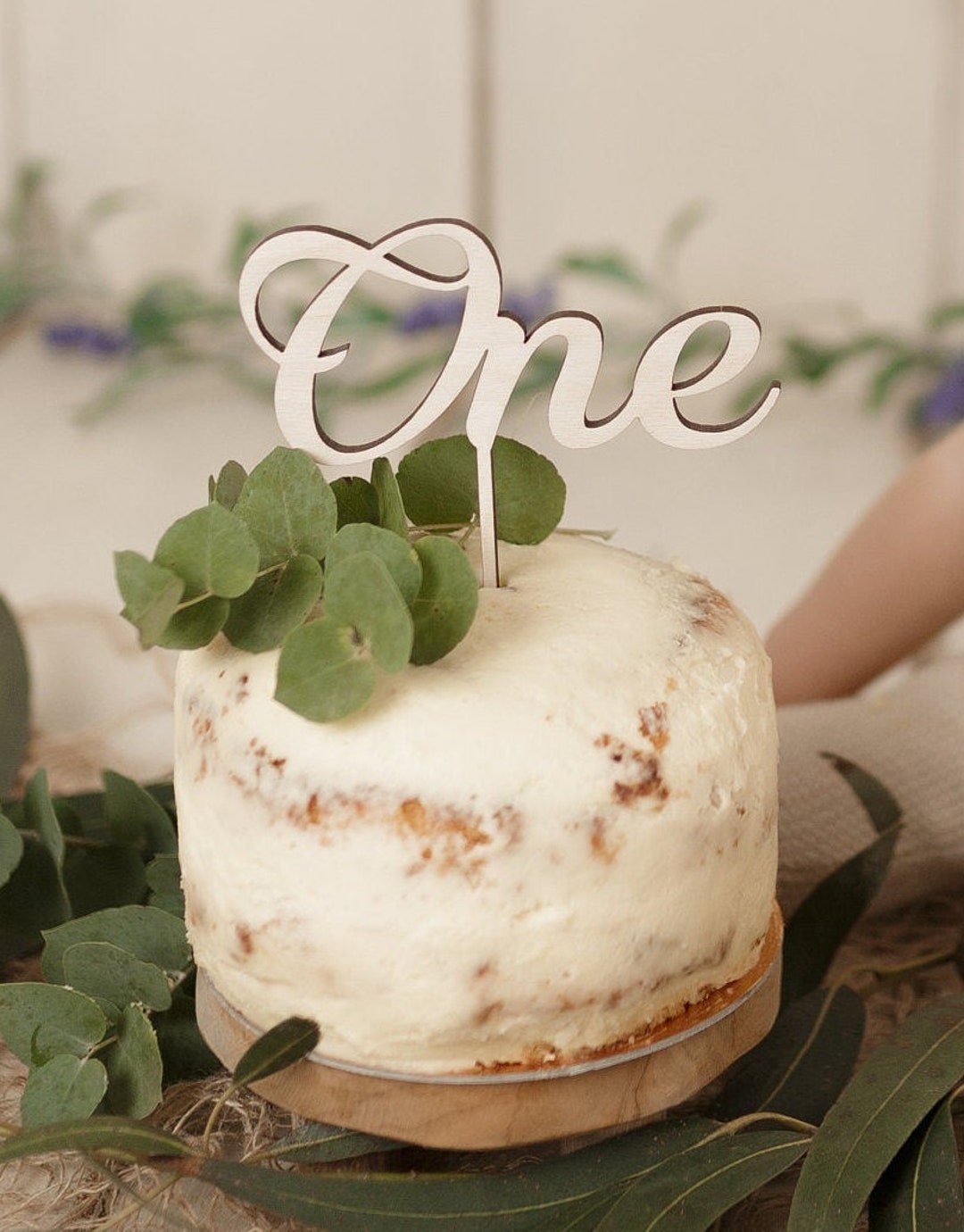 Cake Plug, Cake Topper, Cake Plug ONE, One, Made of Wood, Natural - Etsy