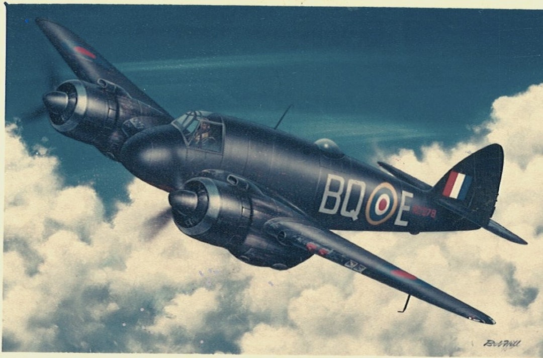 Framed 4" X 6" Print of a British Bristol Beaufort Torpedo Bomber. Hang ...