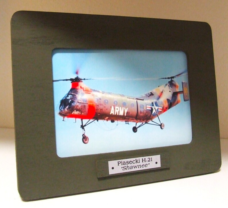 Framed 4" X 6" Print of a US Army Piasecki H-21 Workhorse "shawnee ...