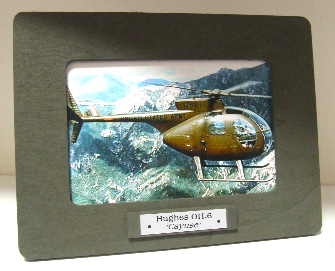 Framed 4 X 6 Print of a United States Army Hughes OH-6 cayuse ...