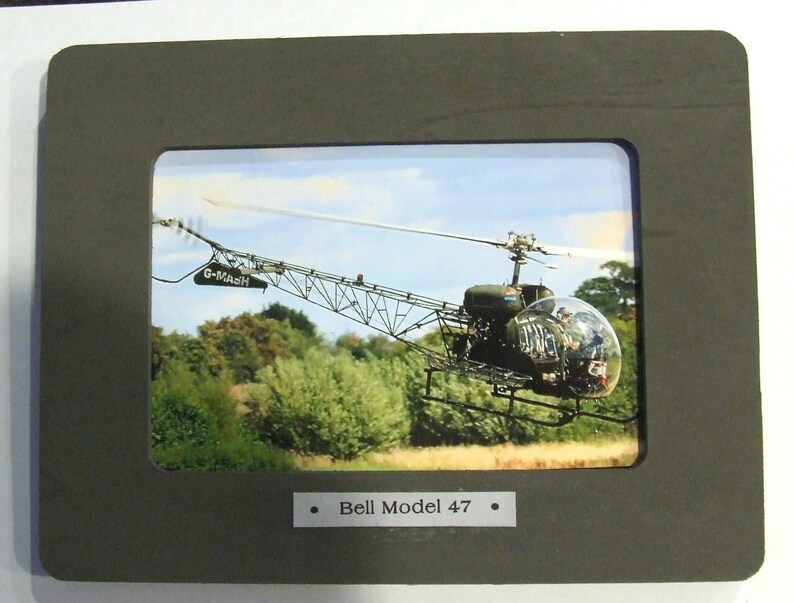 Framed 4" X 6" Print of a U.S. Military MASH Unit Bell Model 47 ...