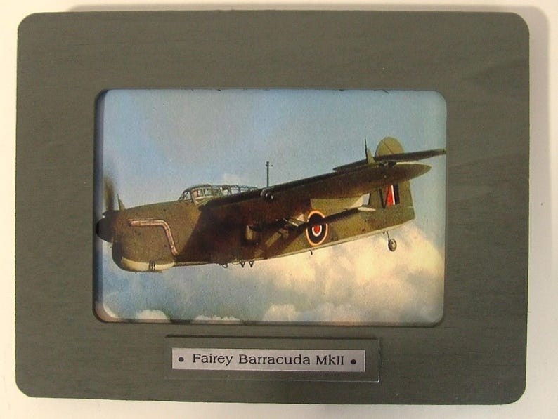Framed 4" X 6" Print of a British Fairey Barracuda Mkii Torpedo Dive ...