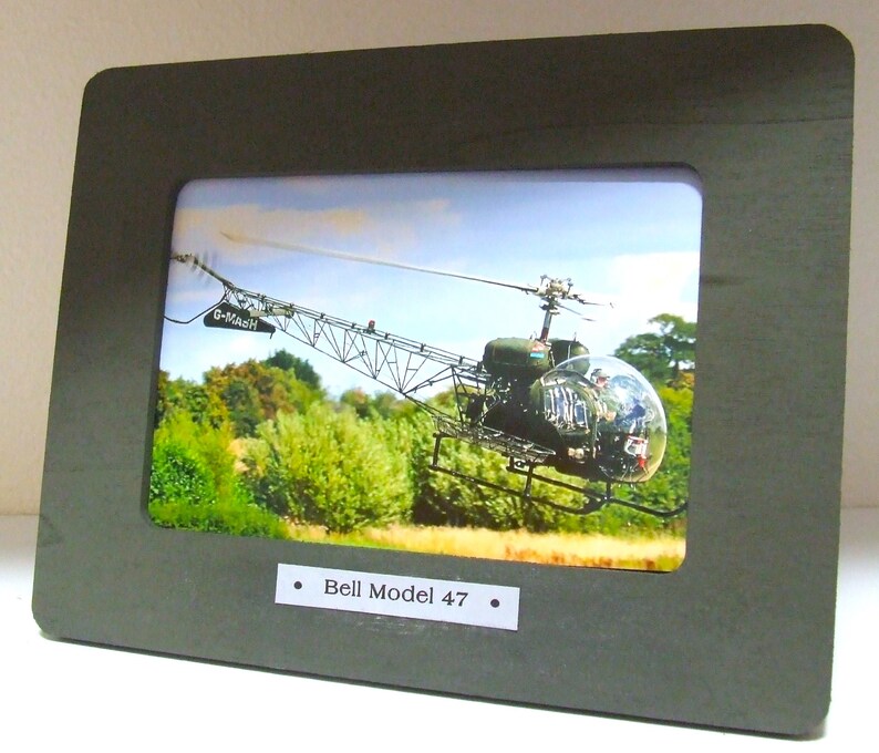 Framed 4" X 6" Print of a U.S. Military MASH Unit Bell Model 47 ...