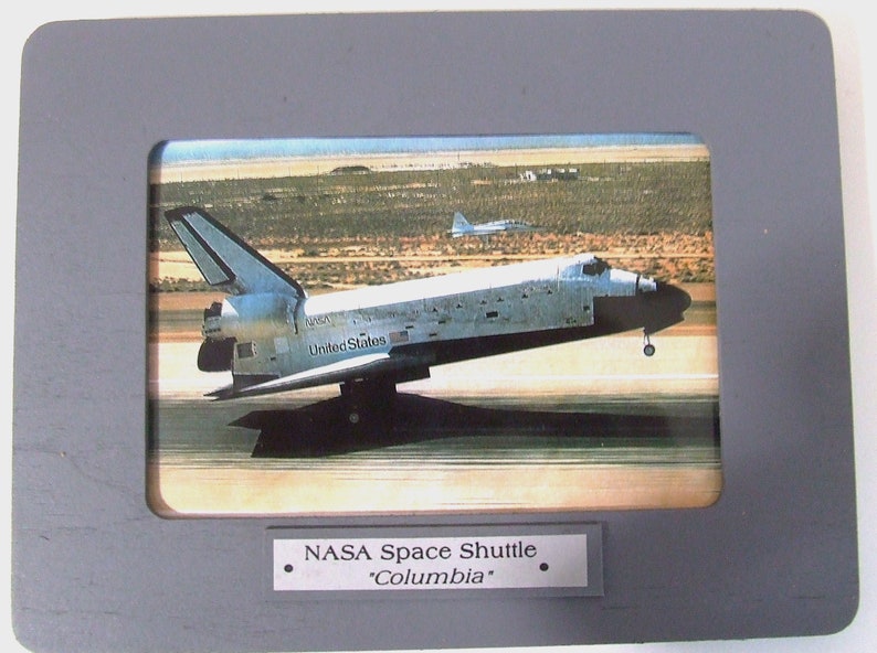 Framed 4" X 6" Print of the Space Shuttle "columbia." on Its Final Test ...