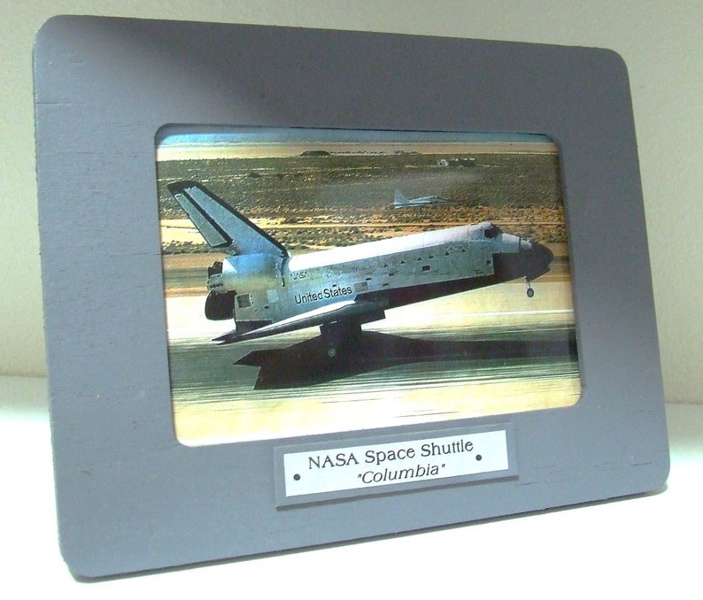 Framed 4" X 6" Print of the Space Shuttle "columbia." on Its Final Test ...