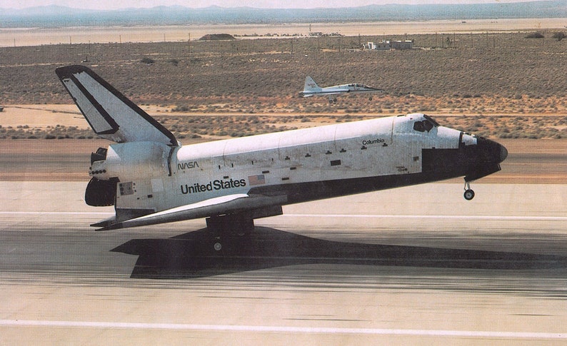 Framed 4" X 6" Print of the Space Shuttle "columbia." on Its Final Test ...