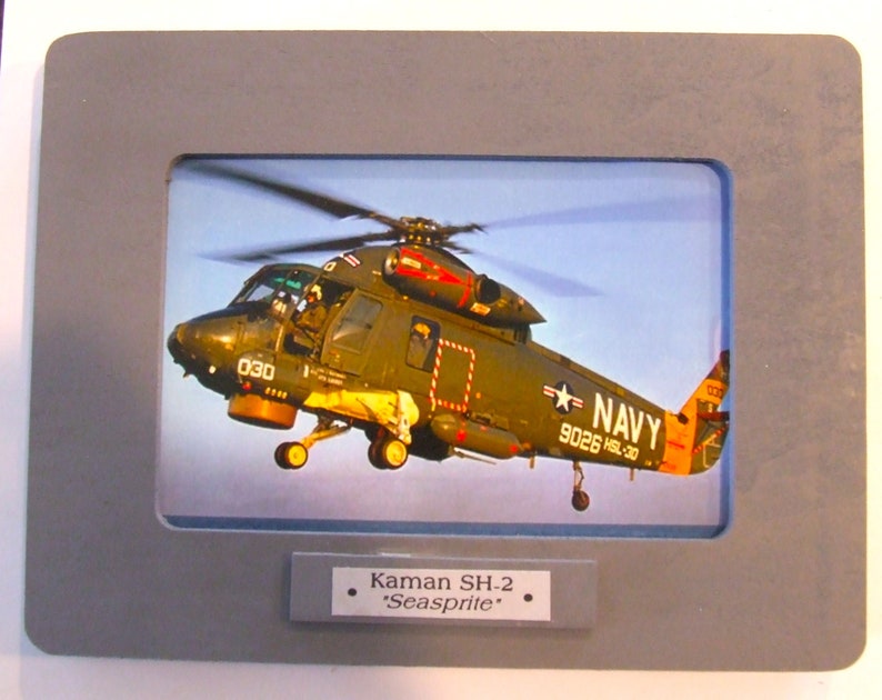 Framed 4" X 6" Print of a United States Navy Kaman SH-2 "seasprite ...