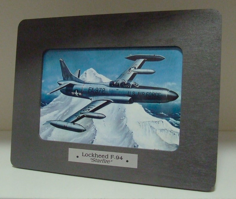 Framed 4" X 6" Print of a Lockheed F-94C "starfire" on a Training ...