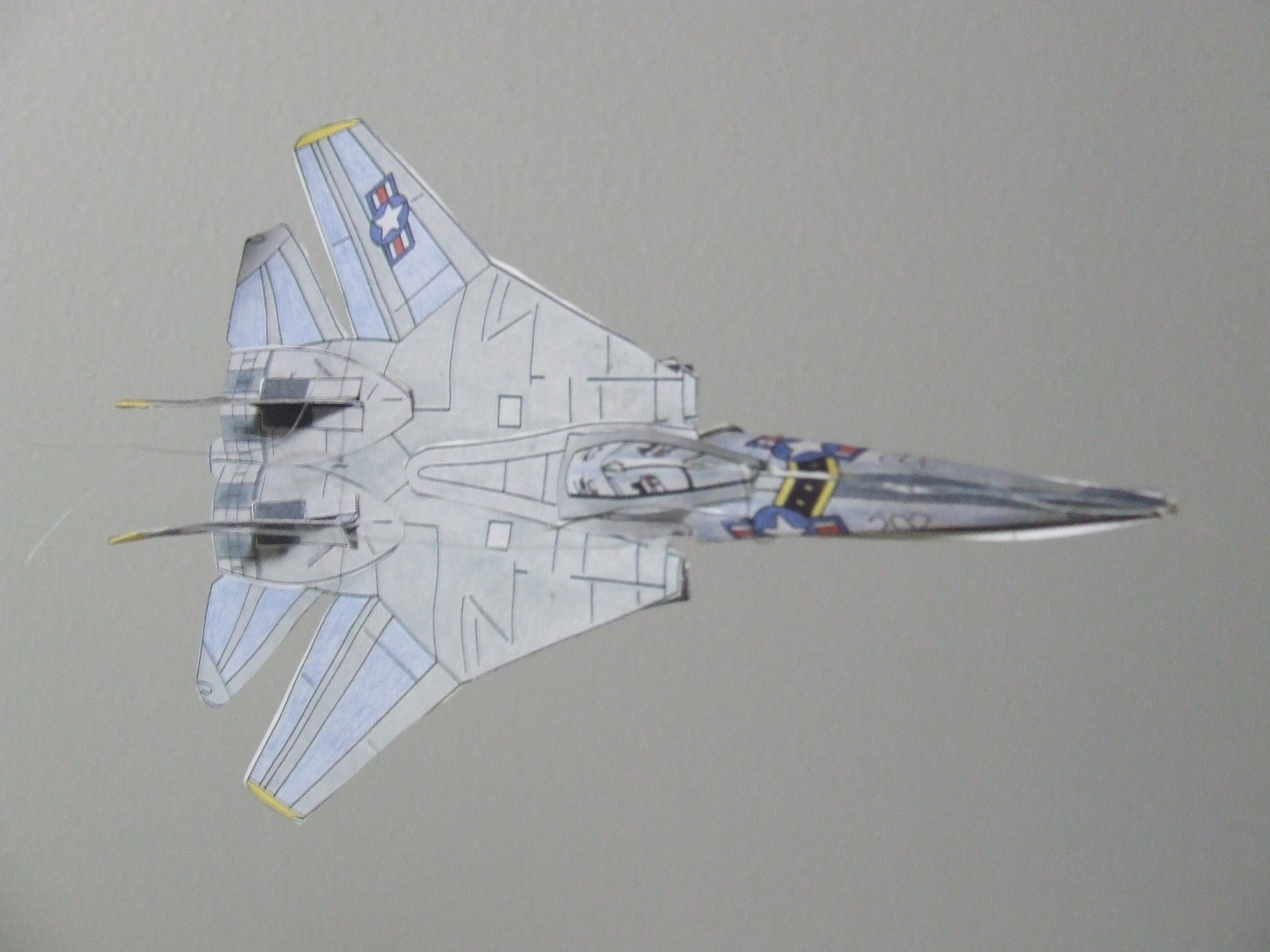F-14 TOMCAT Jet Fighter - Cut & Glue Paper Airplane Kit