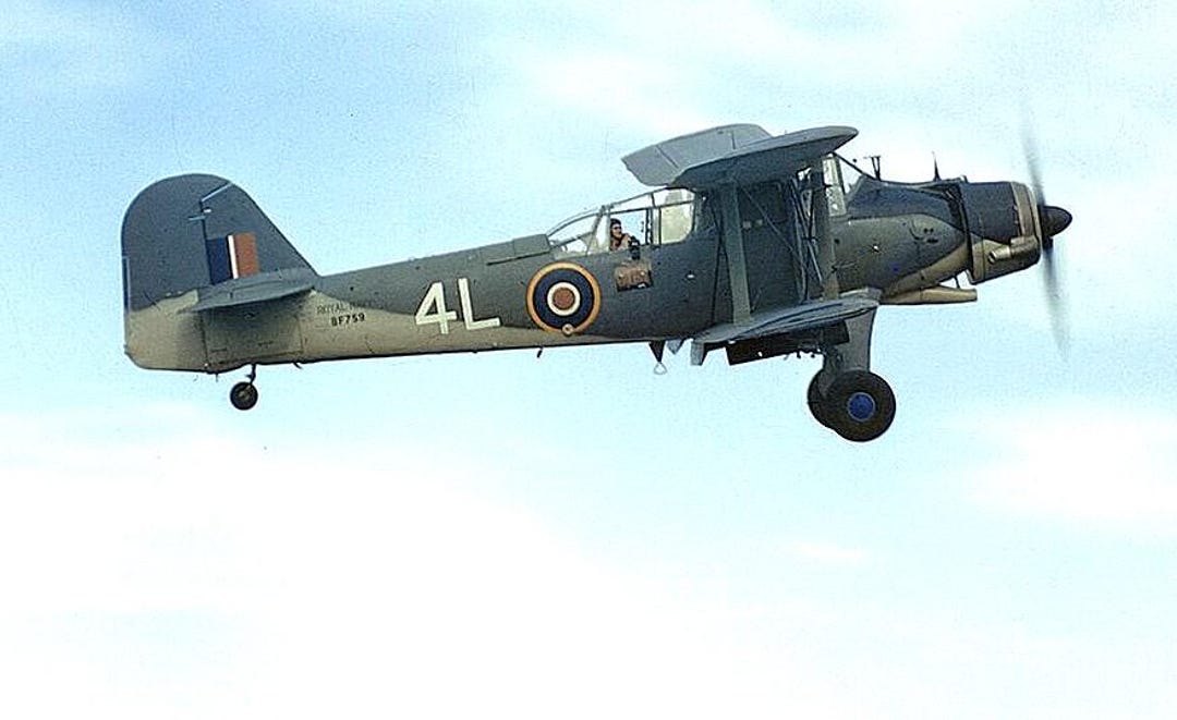 Framed 4" X 6" Print of a British Fairey Albacore Torpedo Bomber ...