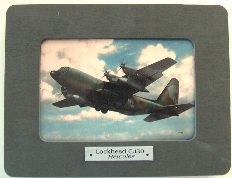 Framed 4" X 6" Print of a Lockheed C-130 "hercules." Hang on a Wall or ...