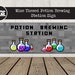 Mine Themed Potion Brewing Station Sign Instant Download | Etsy