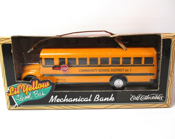 Ertl Collectibles Lil Yellow School Bus Mechanical Bank TB2298 - Etsy