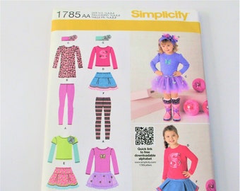 Uncut Simplicity Sewing Pattern 1436 Girls Dress With Knit - Etsy