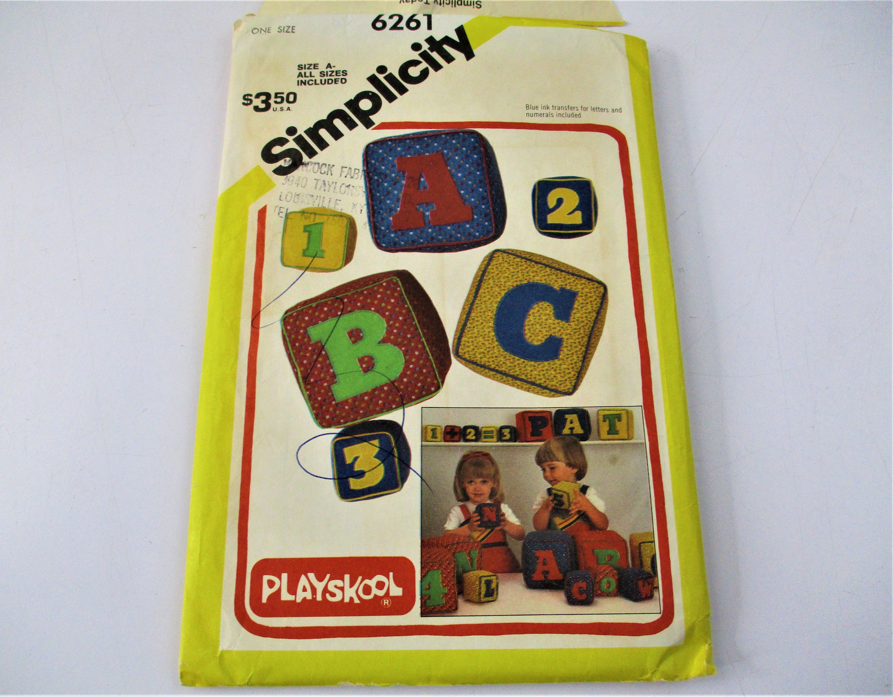 1983 Simplicity Playskool Soft Blocks in Two Sizes Pattern PT1503 - Etsy