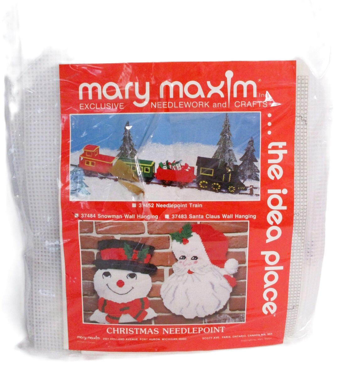 Mary Maxim Plastic Canvas Christmas Snowman Needlepoint Kit CK2549 - Etsy