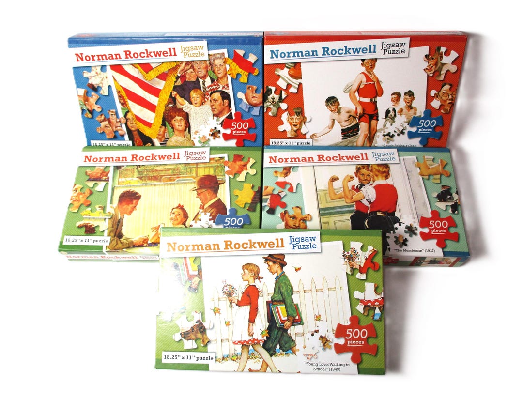 Norman Rockwell 500 Piece Jigsaw Puzzles Lot of Five TP2941 - Etsy