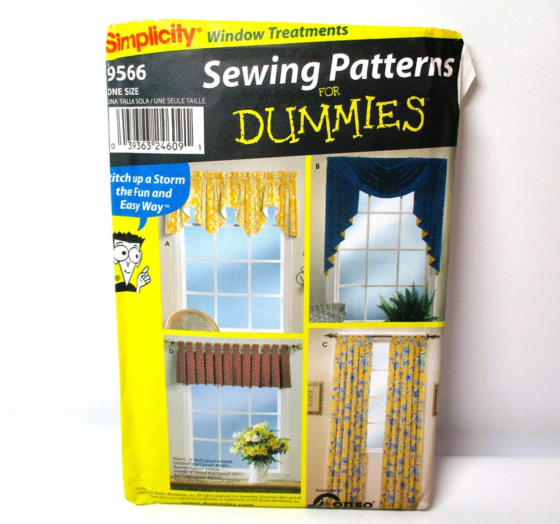 Simplicity Window Treatments Pattern for Dummies PT2390 - Etsy