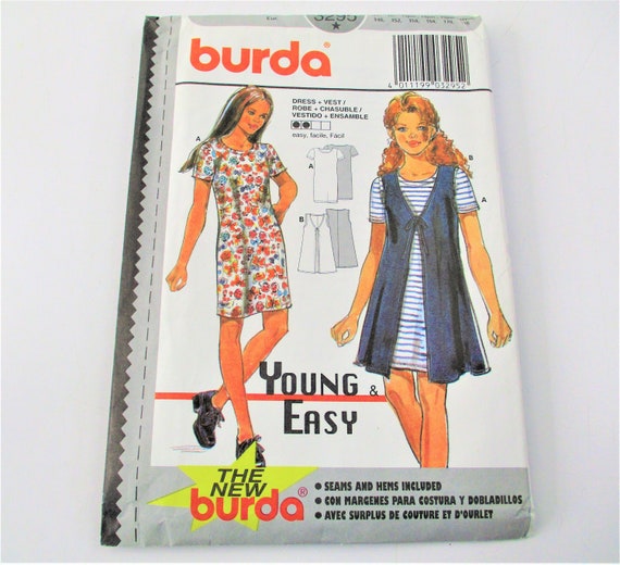 Burda Dress and Vest Robe Sewing Pattern Size 11 to 16 PT804 - Etsy