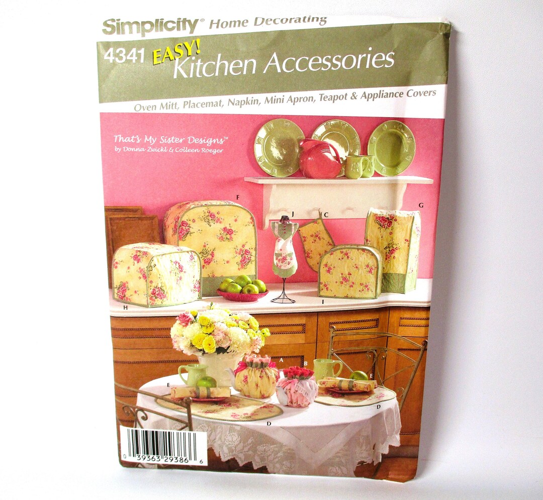 Simplicity Home Decorating Kitchen Accessories Pattern PT2434 - Etsy